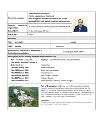 Kishor Pinglikar | PDF