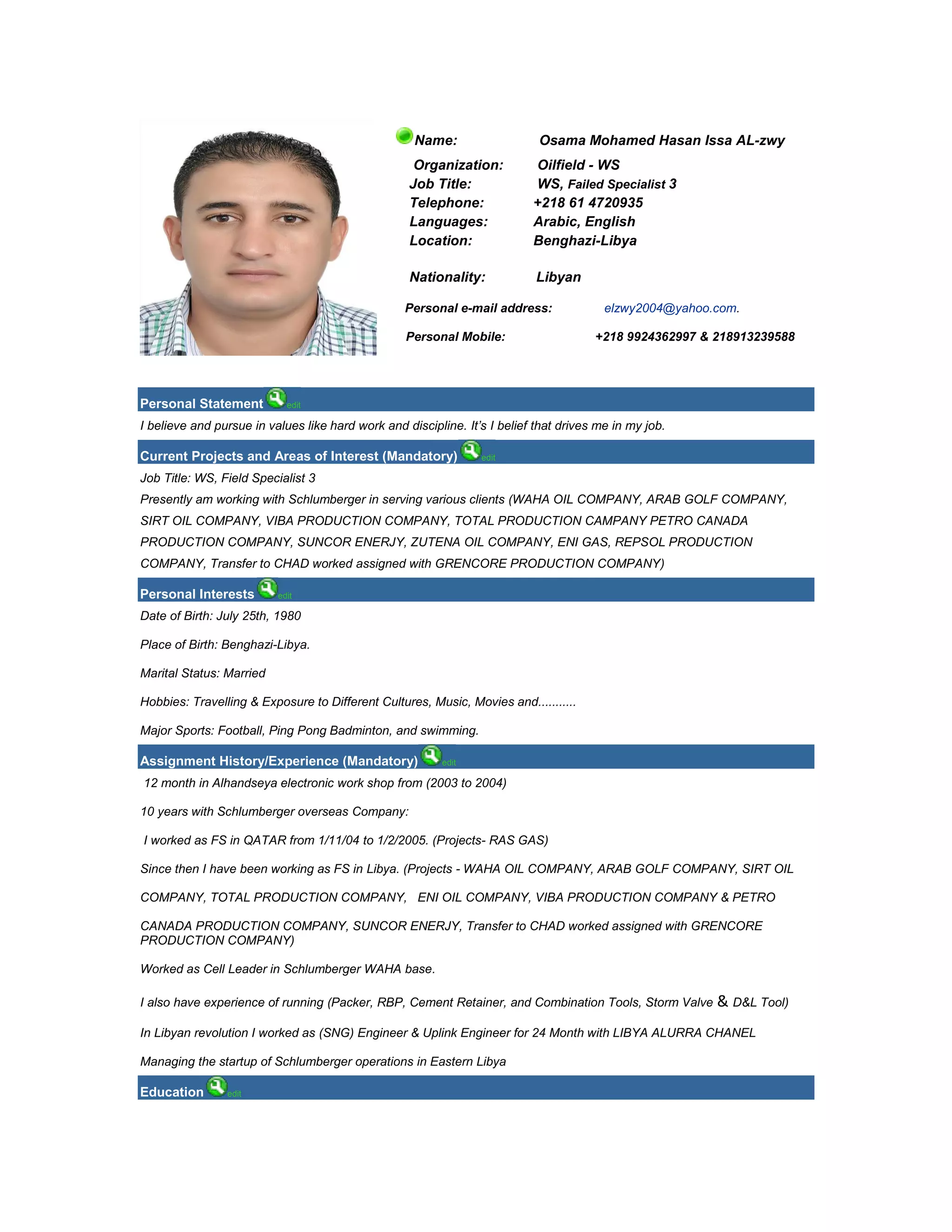 osama CV | PDF