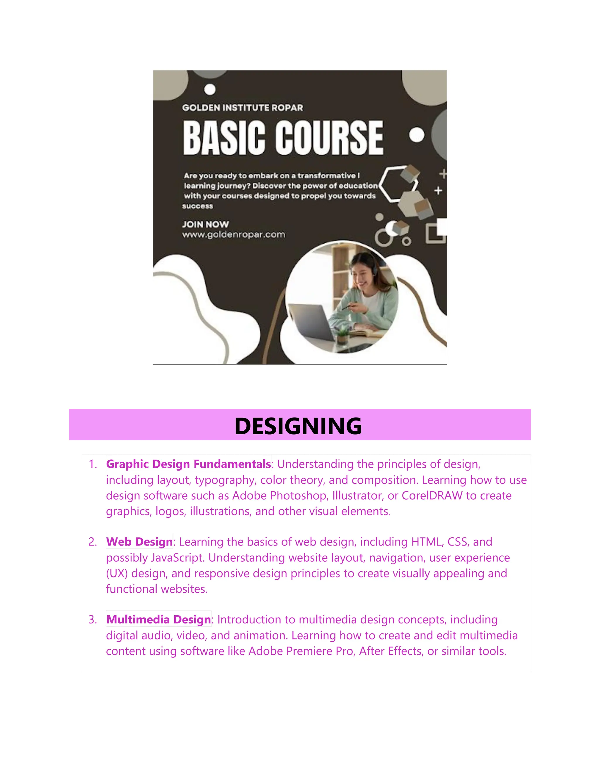 diploma in computer application at ropar. | PDF