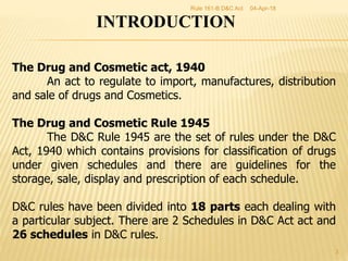 RULE 161 B of D&C Act | PPTX