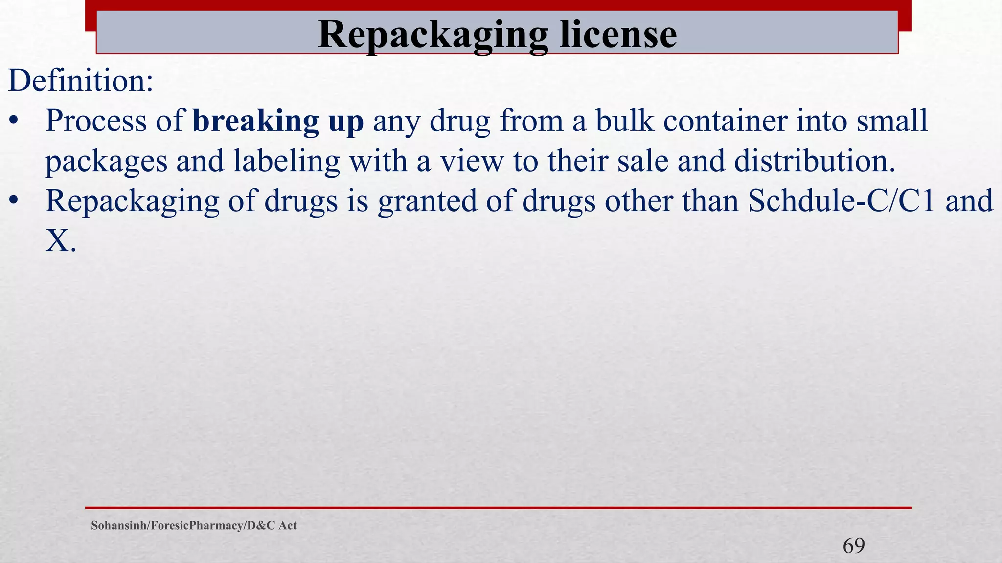 D & C Act 1940 | PDF