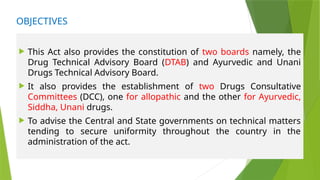 Detailed Overview of the Drugs and Cosmetics Act, 1940 & Rules | PPTX