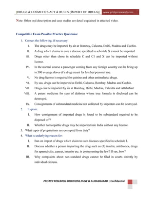 DRUG AND COSMETIC ACT | PDF