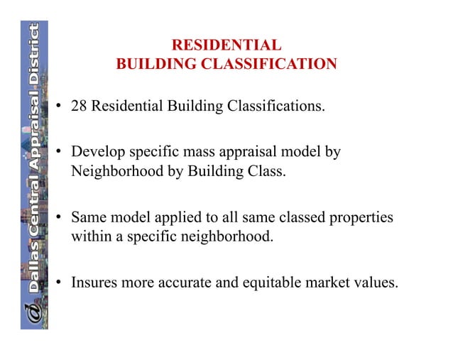 DALLAS CENTRAL APPRAISAL DISTRICT ( DCAD ) value process | PDF