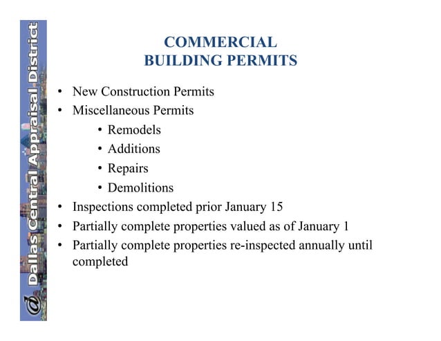 DALLAS CENTRAL APPRAISAL DISTRICT ( DCAD ) value process | PDF