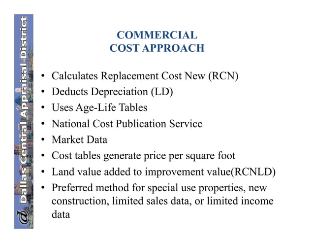 DALLAS CENTRAL APPRAISAL DISTRICT ( DCAD ) value process | PDF
