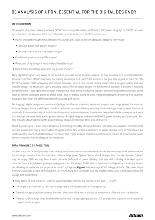 Dc analysis of a pdn essentials for the digital designer | PDF