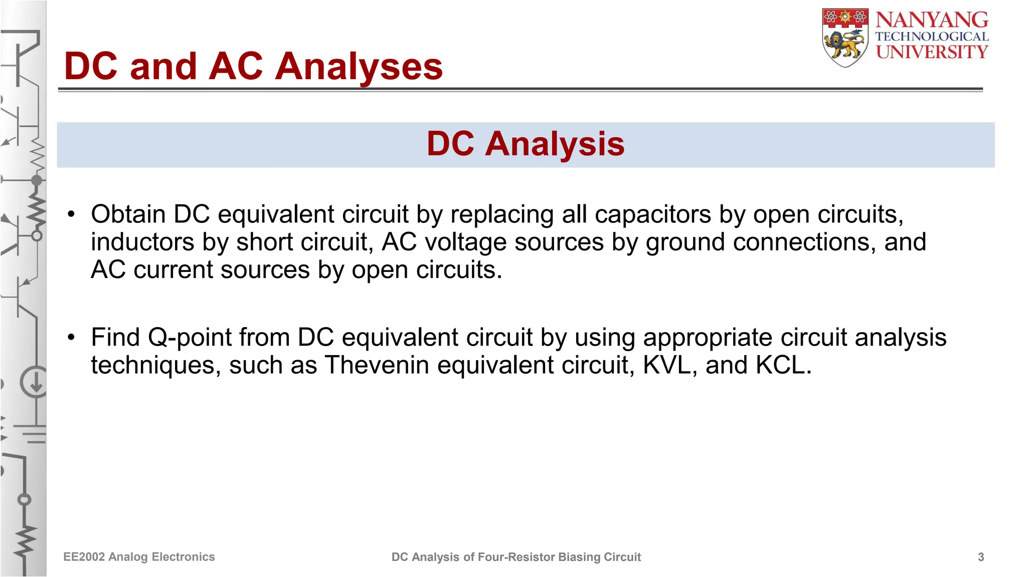 Dc Analysis Of Four Resistor Biasing Circuit Pdf