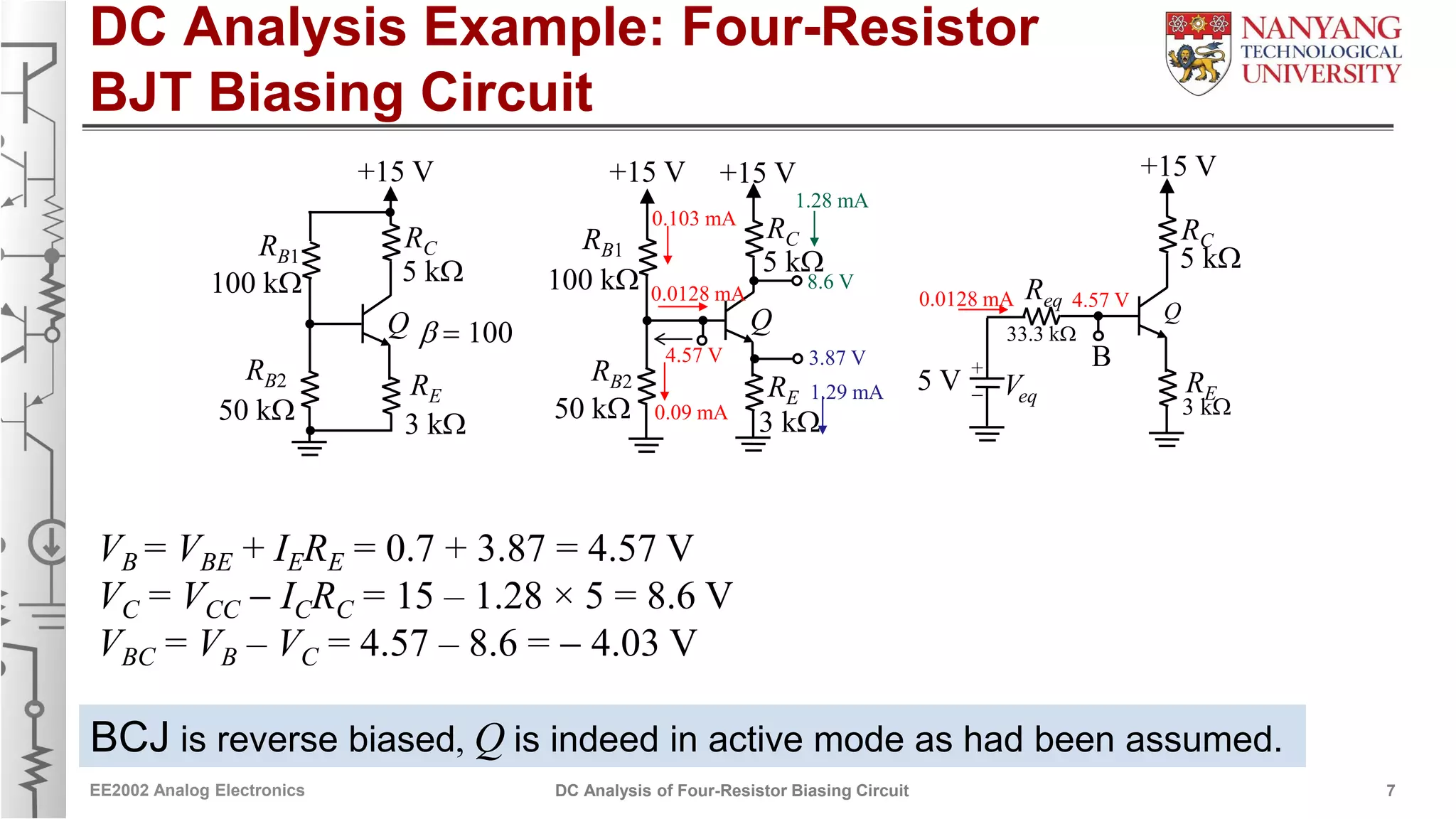Dc Analysis Of Four Resistor Biasing Circuit Pdf