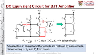 Dc analysis of four resistor biasing circuit | PDF