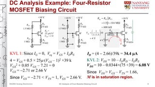 Dc analysis of four resistor biasing circuit | PDF