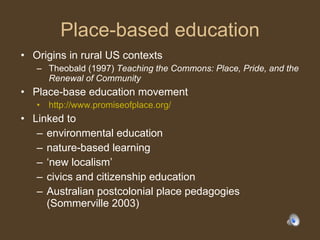 Place Based Pedagogies | PPT