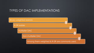 Digital-to-analog conversion (DAC) PRESENTATION | PPTX