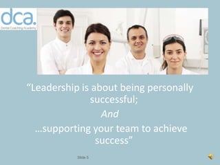 DCA professional leadership coaching model | PPTX
