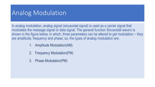 Different type of modulation schemes used in Analog Modulation | PPTX