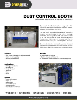 Dust Control Booth - Product Sheet | PDF | Indoor Environmental Quality ...