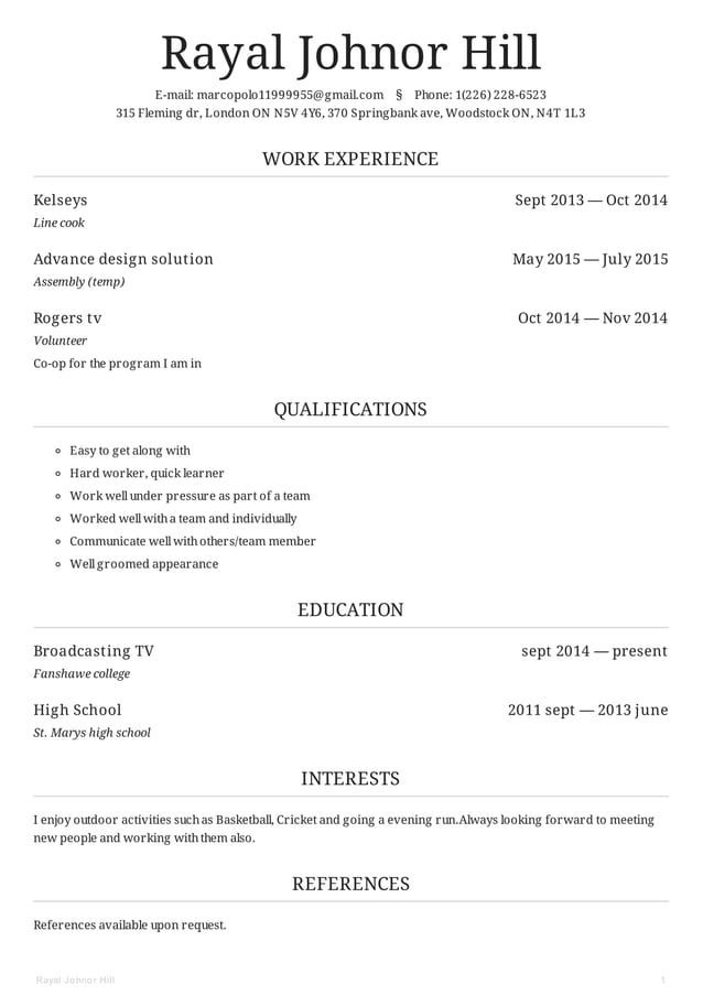 rayals resume new | PDF