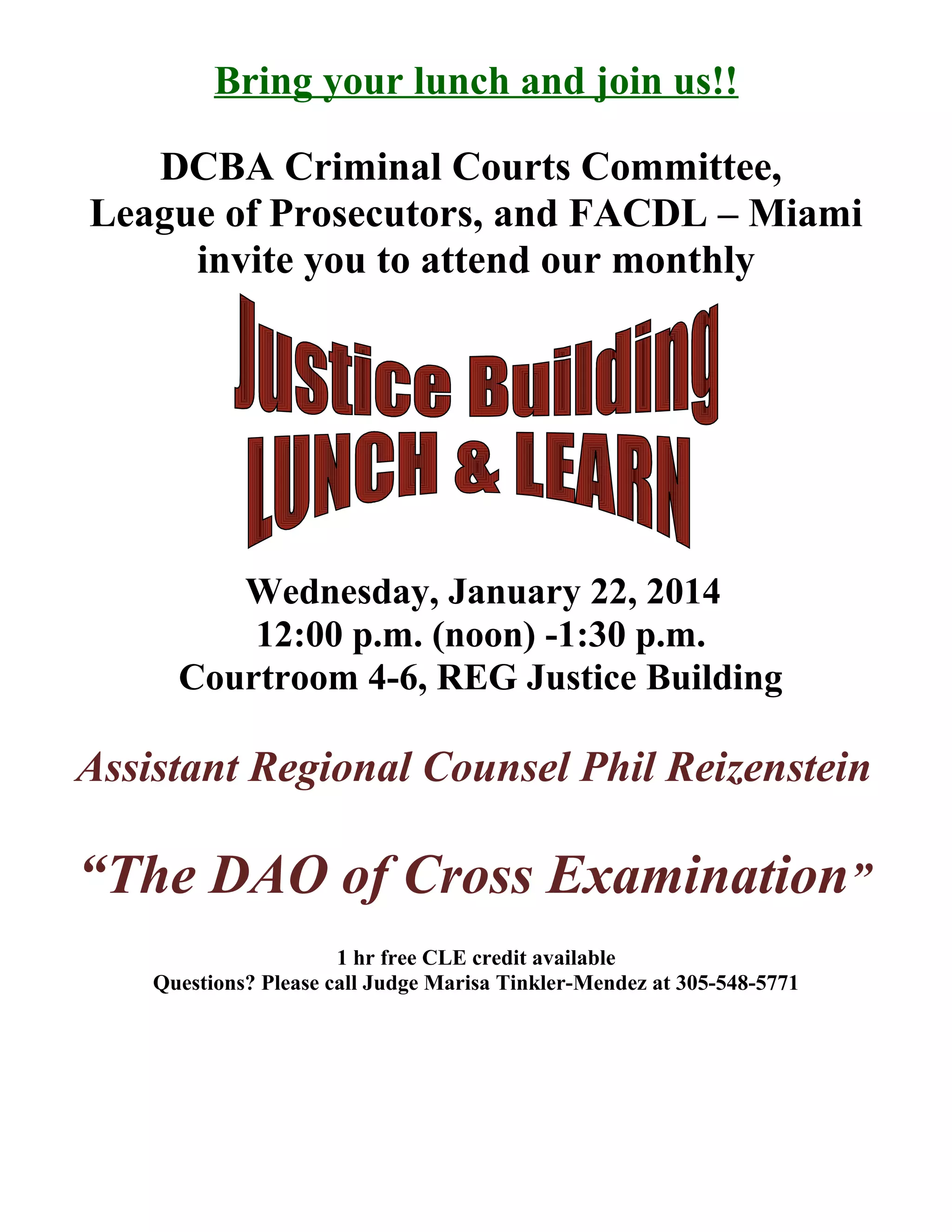 Dcba jan. 2014 lunch and learn | DOC