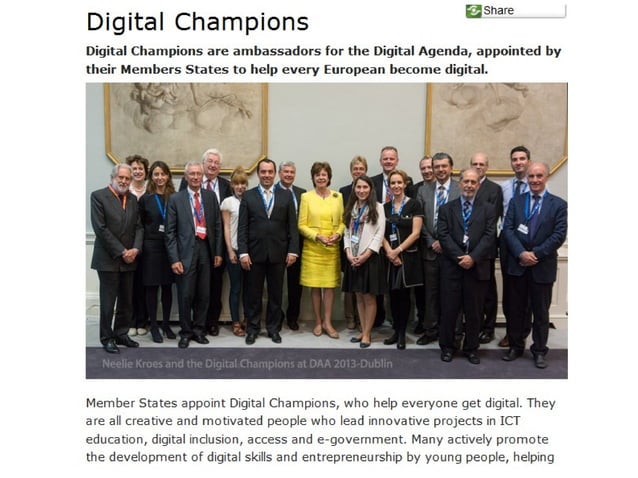 What is the role of the Digital Champions? | ODP