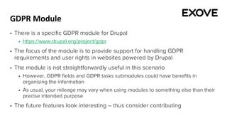 Managing Complexity and Privacy Debt with Drupal | PPT