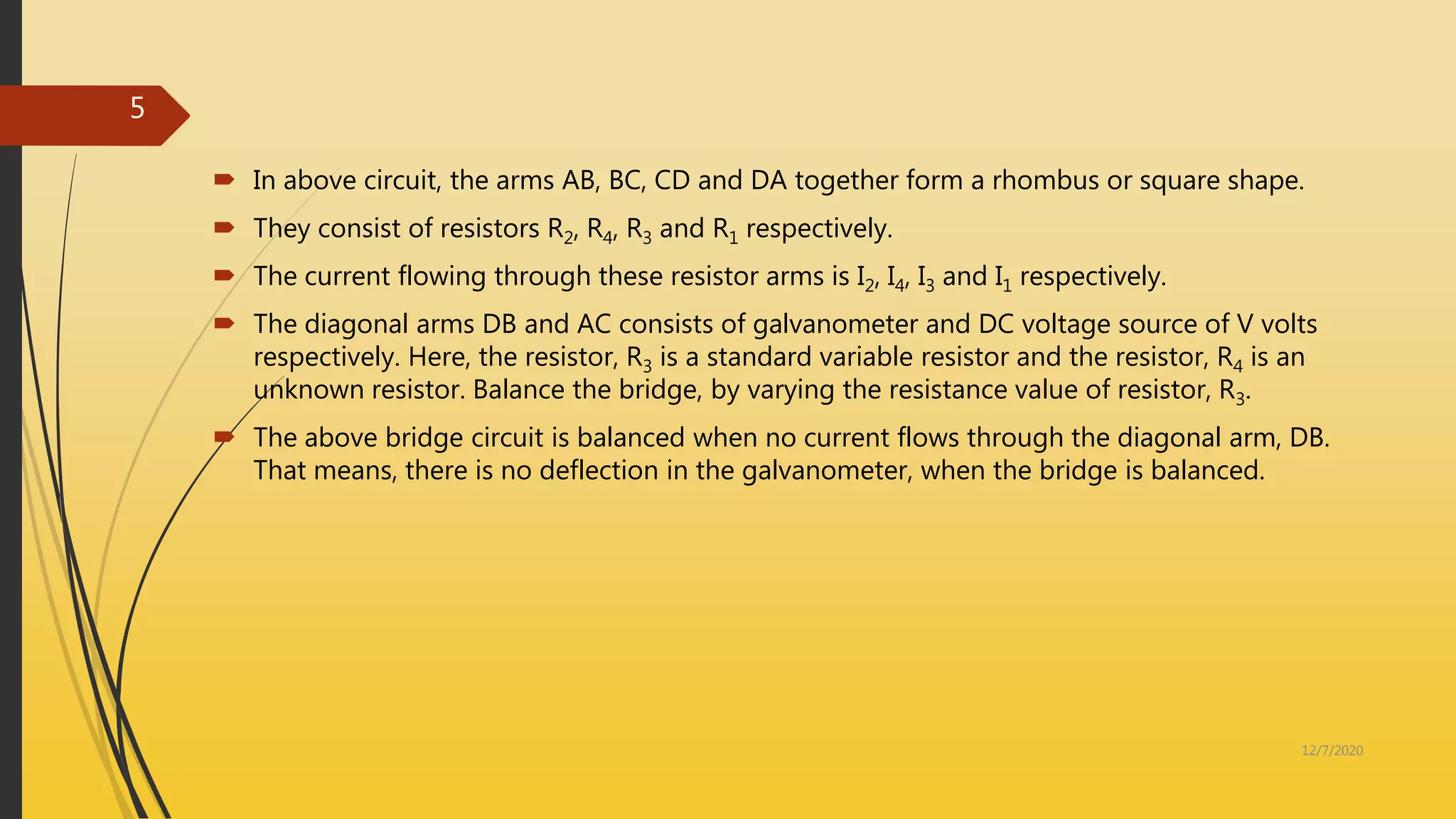 Dc bridge types ,derivation and its application | PPTX