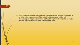 Dc bridge types ,derivation and its application | PPTX