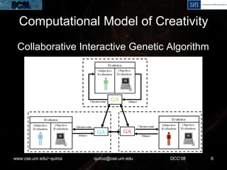 DCC 08: A model of creative design using collaborative interactive genetic algorithms | PPT