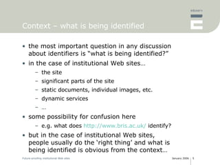 Persistently identifying website content | PPT