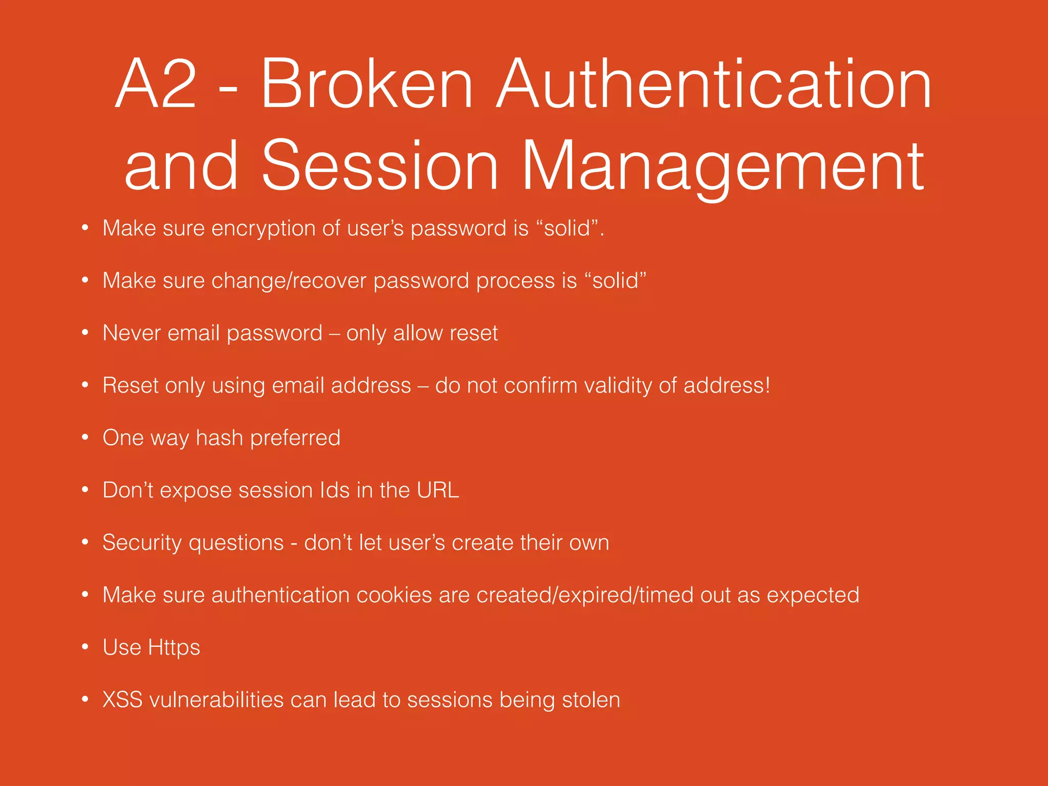 Owasp Top 10 Web Vulnerabilities From Dcc 04 14 Ppt