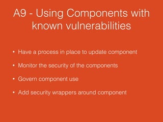 OWASP Top 10 Web Vulnerabilities from DCC 04/14 | PPT | Free Download