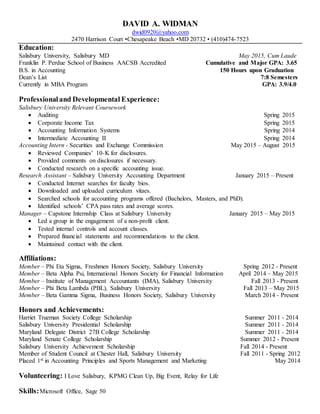 David Widman Resume 1-4-2016 | DOCX