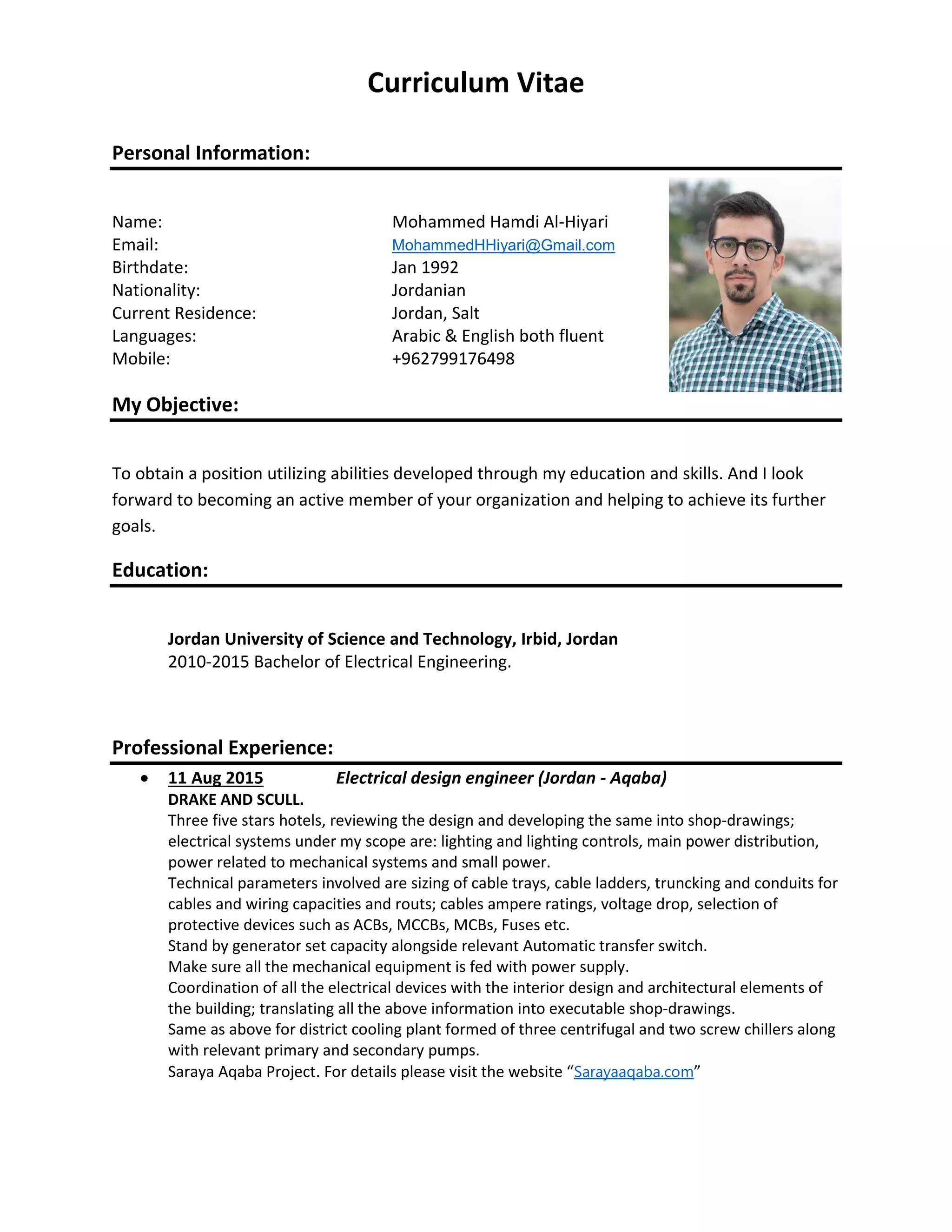 Mohammed 19-01-2015 CV | PDF | Technology & Computing