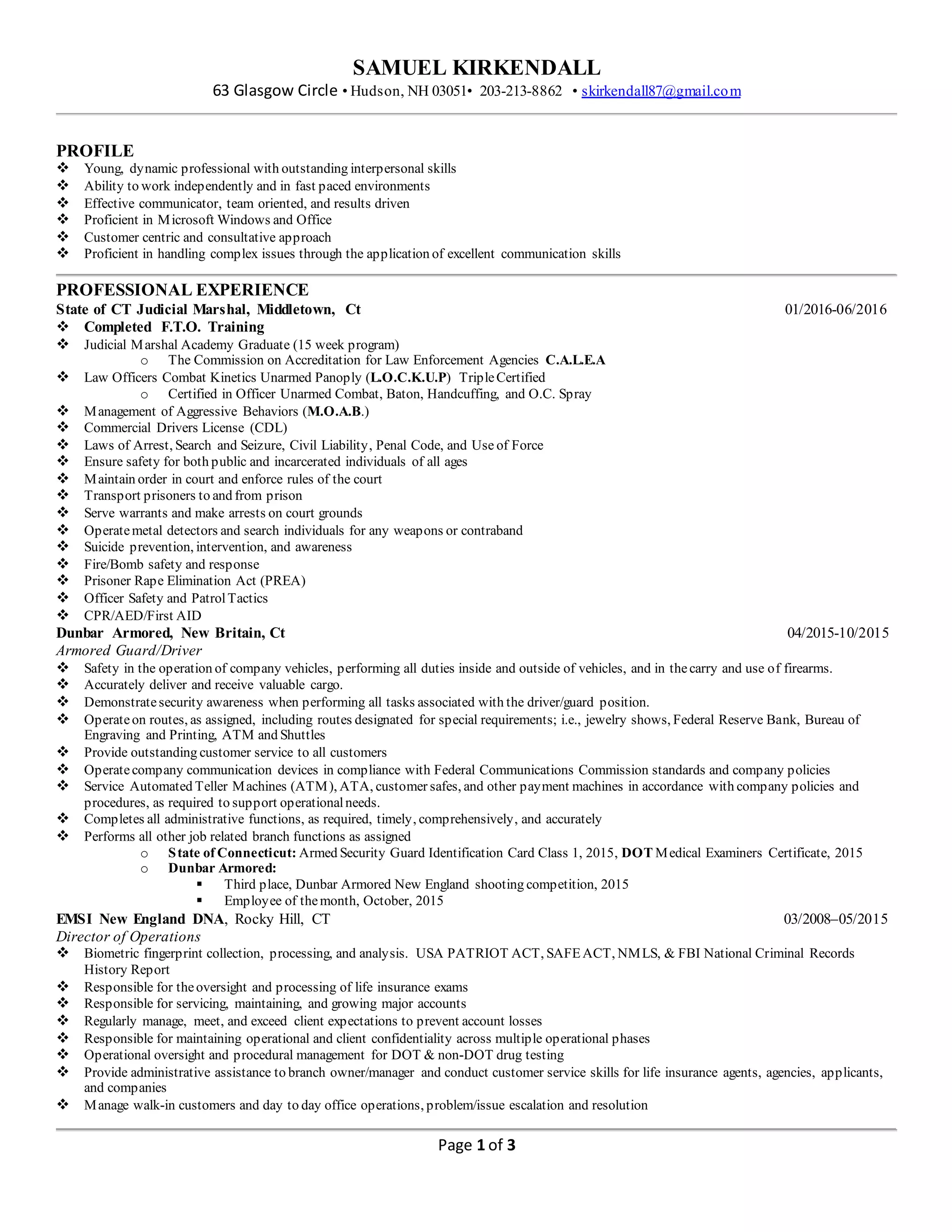 Sam Kirkendall Resume 2016 NH | DOCX