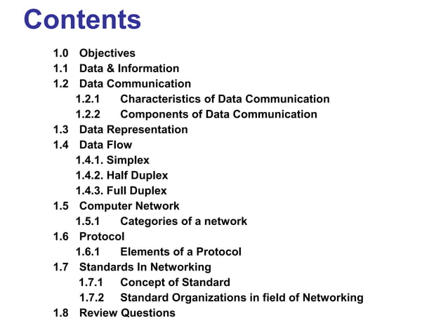 Fundamentals of Data Communication and Computer Networks | PPT