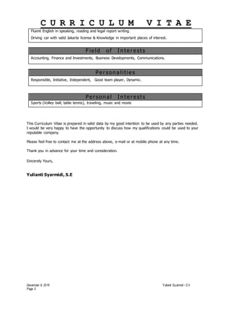cv yuli uD | DOCX