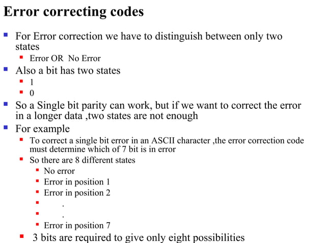 Error Detection and Correction | PPT