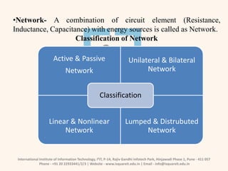 DC Circuit - Network, Sources & Law | PPTX