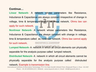DC Circuit - Network, Sources & Law | PPTX