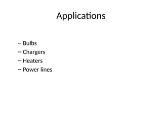 Fundamentals and Applications of Direct Current Electric Circuits | PPTX