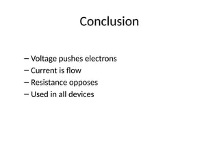 Fundamentals and Applications of Direct Current Electric Circuits | PPTX