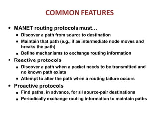 Routing in MANET | PPTX