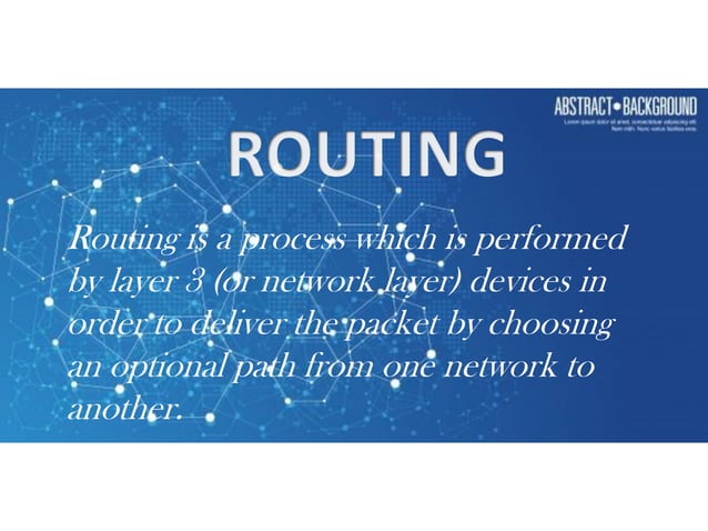 Routing | PPT