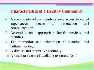 dc community health concepts for healthcare workers | PPT
