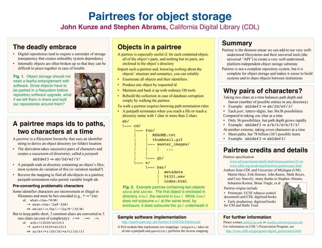 Pairtrees for object storage | PPT