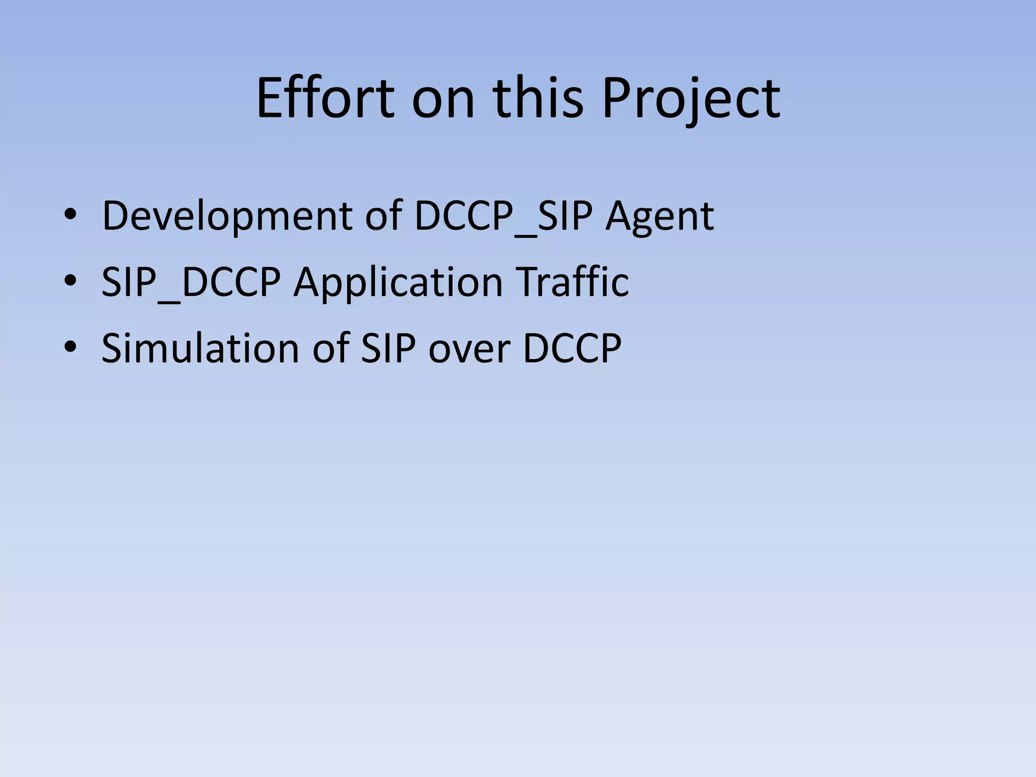 Dccp evaluation for sip signaling ict4 m | PPTX | Computer Networking ...