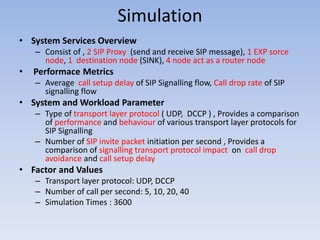 Dccp evaluation for sip signaling ict4 m | PPTX | Computer Networking ...
