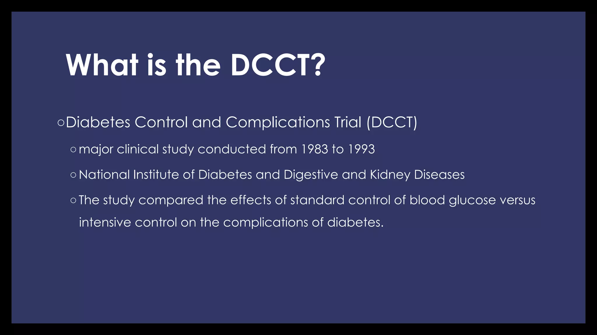DCCT Landmark Trial | PDF