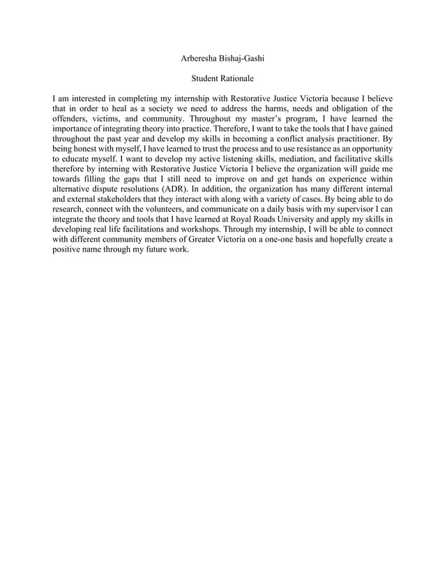 Student Rationale | PDF