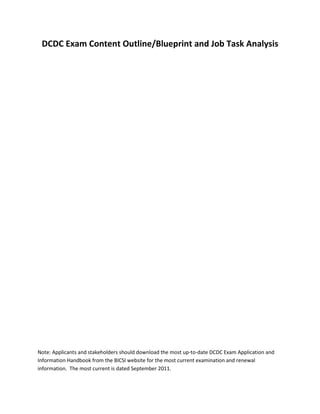 Dcdc exam-content-outline | PDF