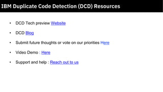 Duplicate Code Detection (DCD) presentation | PDF | Web Development | Internet